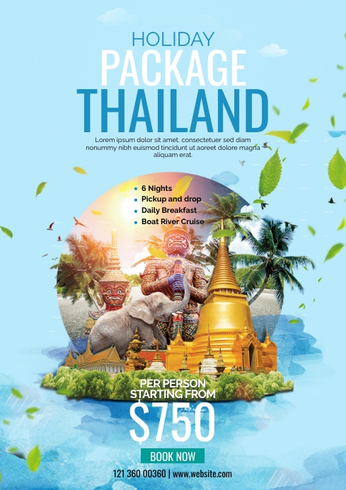 Travel Package Flyer Template | PosterMyWall