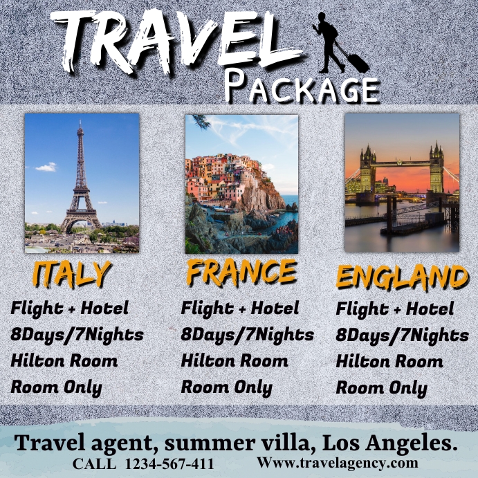 Copy of Travel package flyer | PosterMyWall