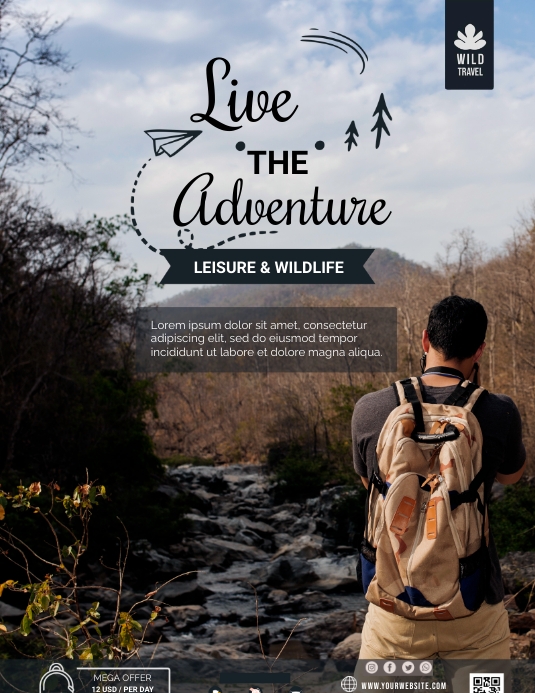 TRAVEL PARTY FLAYER TEMPLATE | PosterMyWall