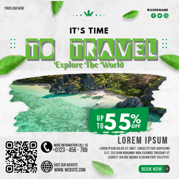 Travel Places Ads Template | PosterMyWall