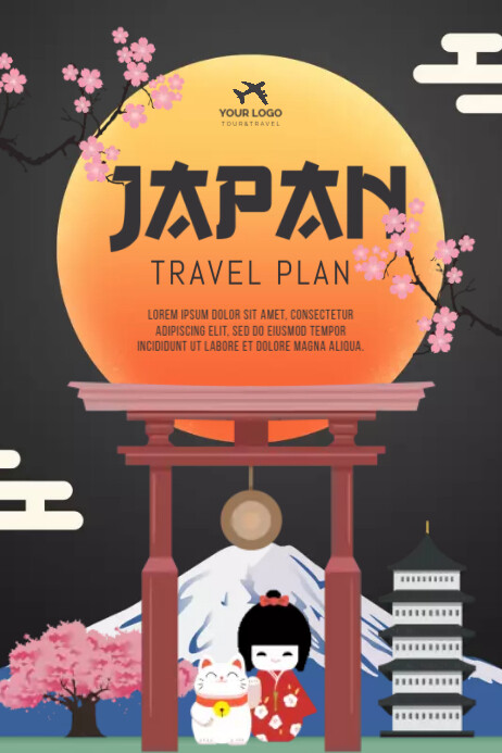 Travel Plan Japan Template | PosterMyWall