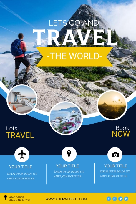 Travel poster Template | PosterMyWall