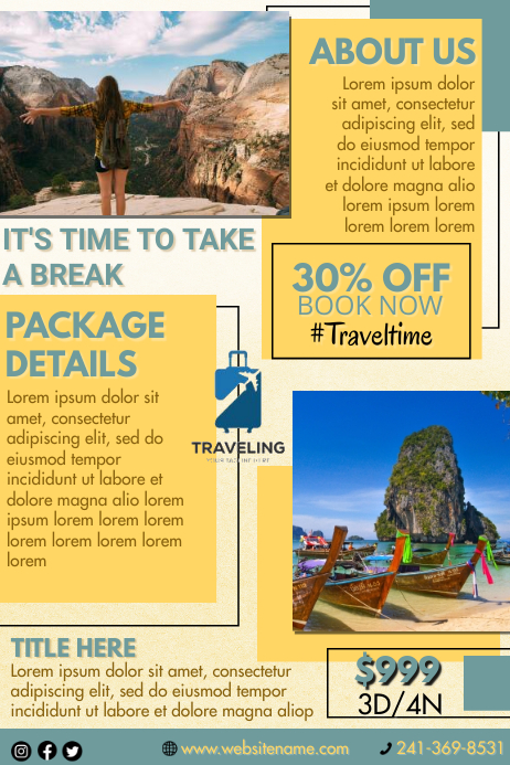Travel poster template | PosterMyWall