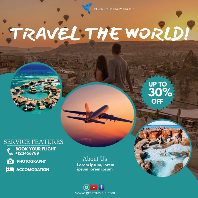 Copy of Travel poster template | PosterMyWall