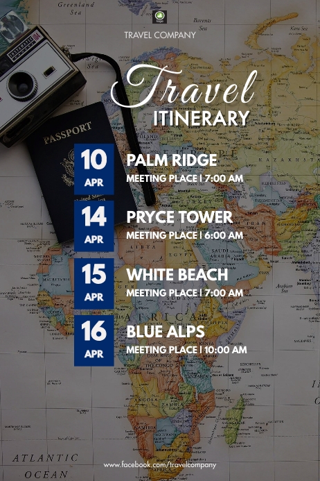 Travel Schedule Template | PosterMyWall