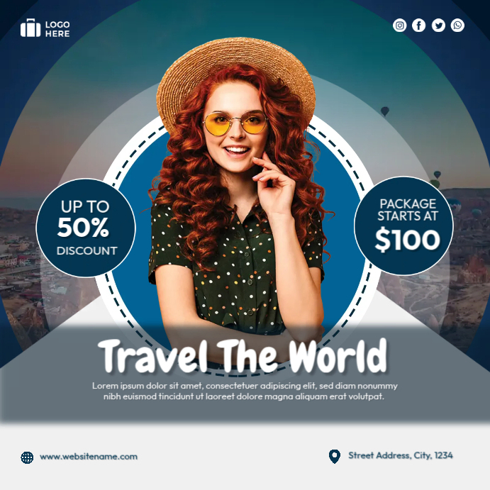 Copy of Travel The World Ads | PosterMyWall