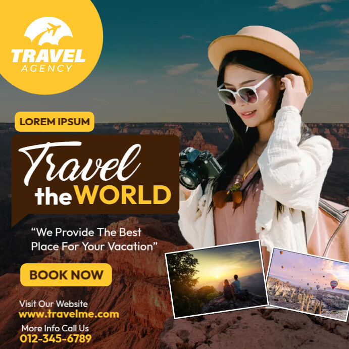 Plantilla de Travel The World Ads | PosterMyWall
