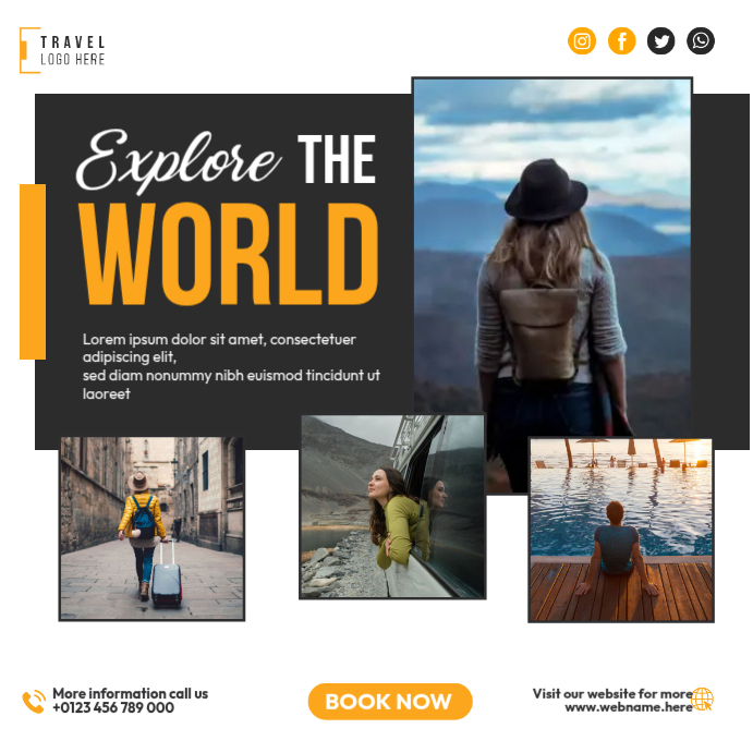Travel The World Ads Template | PosterMyWall