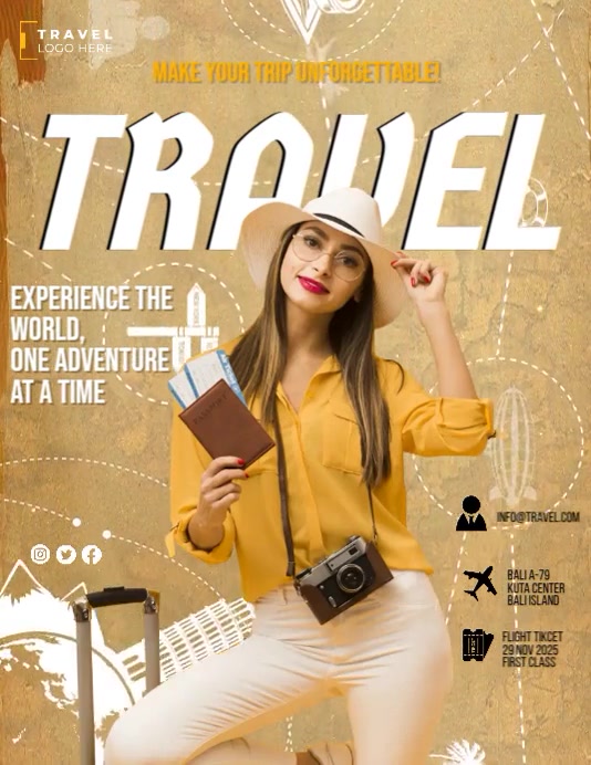 Travel The World Flyer Video Template | PosterMyWall