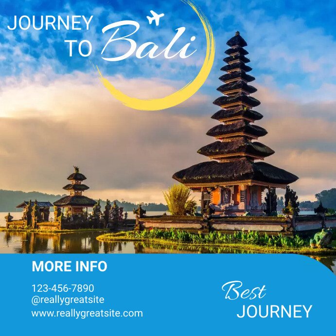 Travel To Bali Template | PosterMyWall