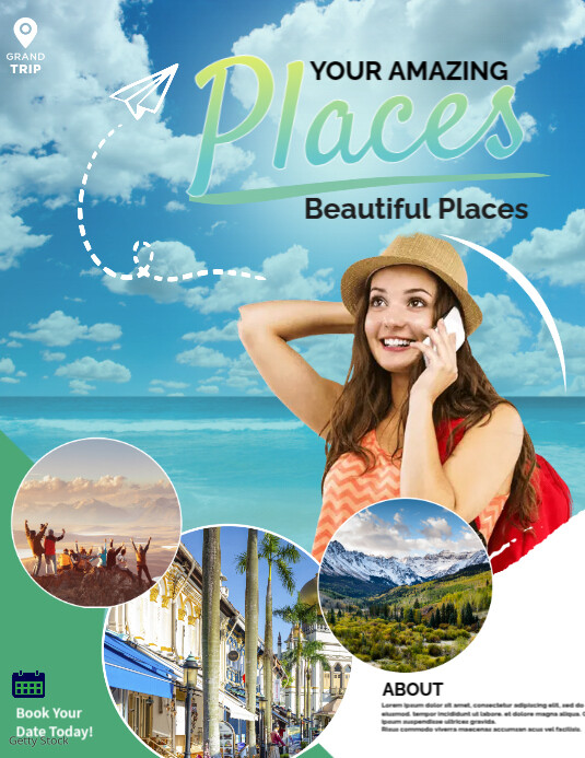 Travel To Beautiful Places Template | PosterMyWall