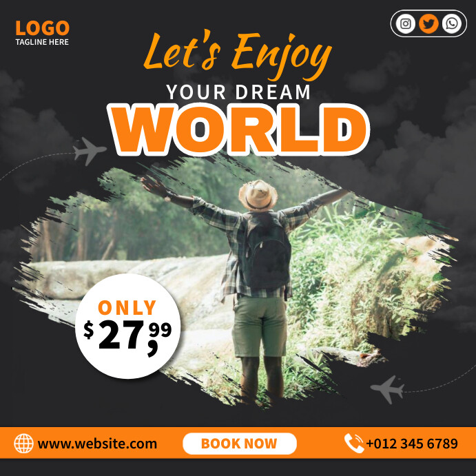 Plantilla de Travel Tour Ads | PosterMyWall