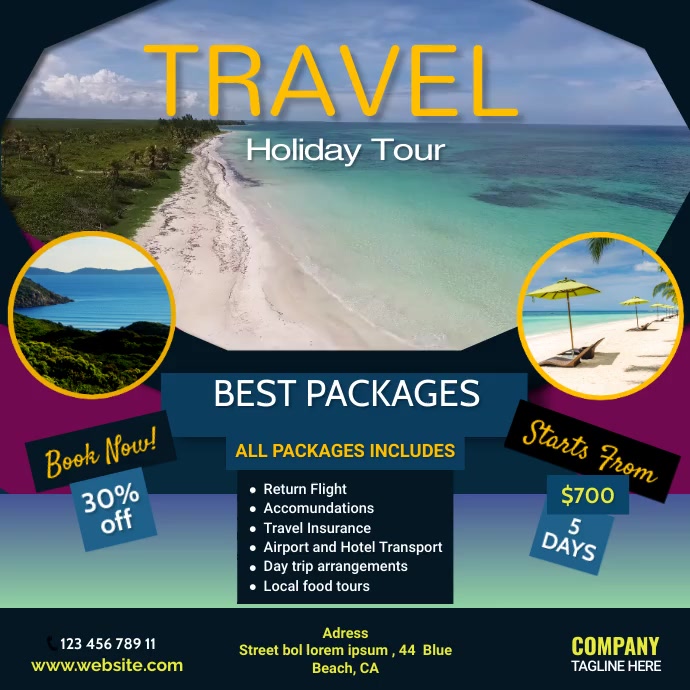 Copy of Travel tour template. holiday.fly.ad | PosterMyWall