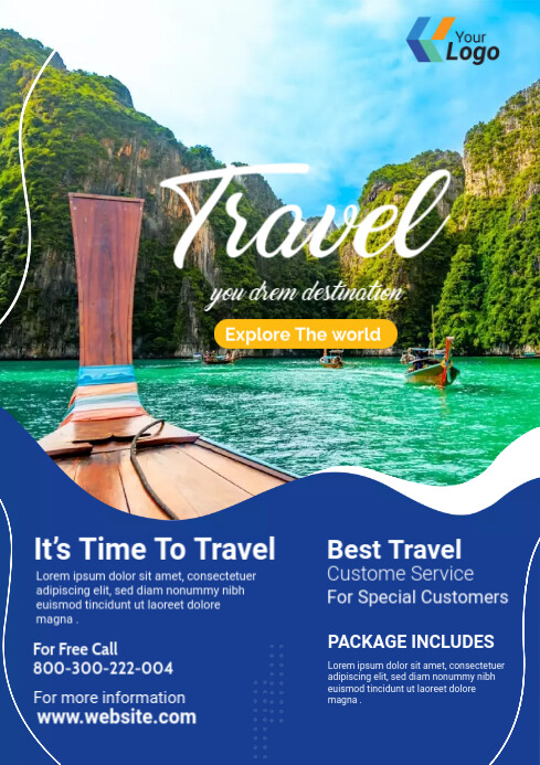 Travel Vacation flyer Template | PosterMyWall