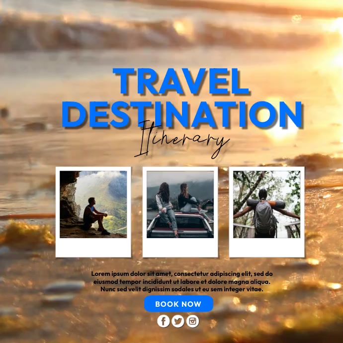 TRAVEL VIDEO.E Template | PosterMyWall