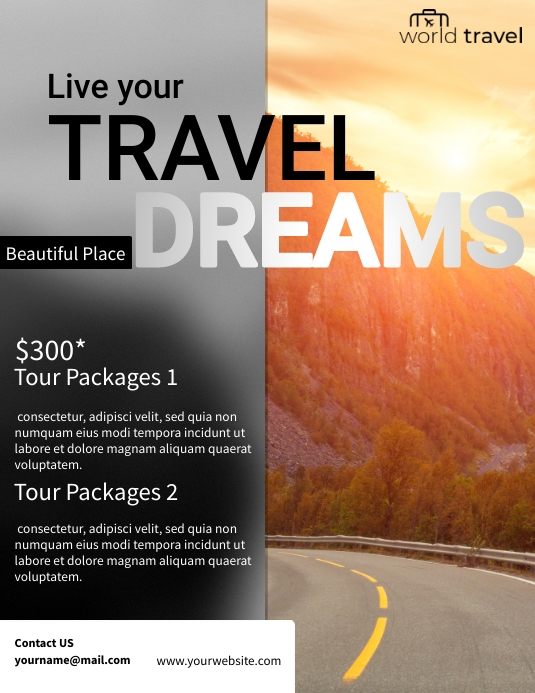 Travel Your Dream Places Template | PosterMyWall