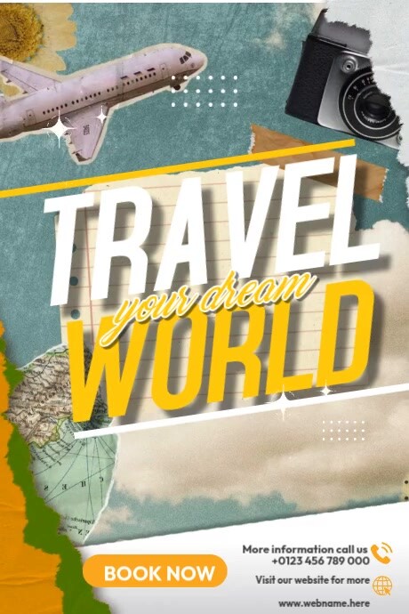 Travel Your Dream World Template | PosterMyWall