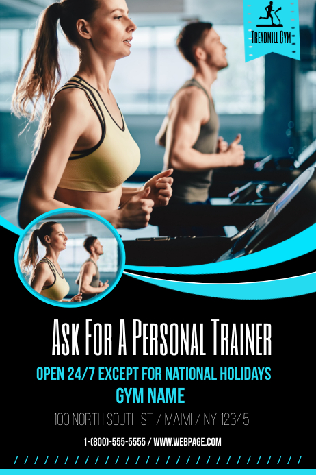 Treadmill gym Template | PosterMyWall