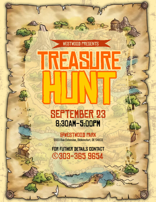Treasure Hunt Flyer Template | PosterMyWall