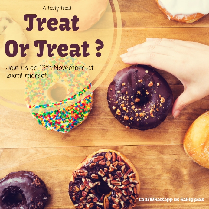 treat or treat Template | PosterMyWall