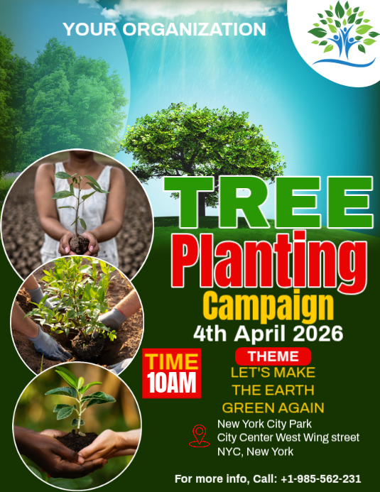 Tree Planting Campaign Flyer Template | PosterMyWall
