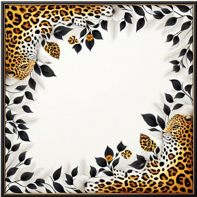 Trendy Animal Leopard Print Frame | Modern Leopard Design Background ...