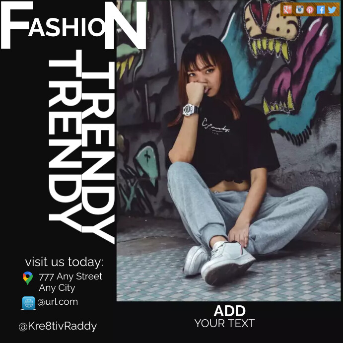Trendy Fashion Template | PosterMyWall