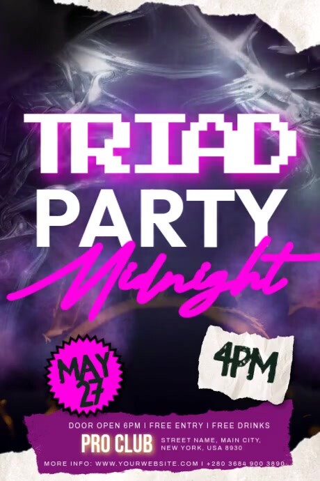Copy of Triad Party Video | PosterMyWall