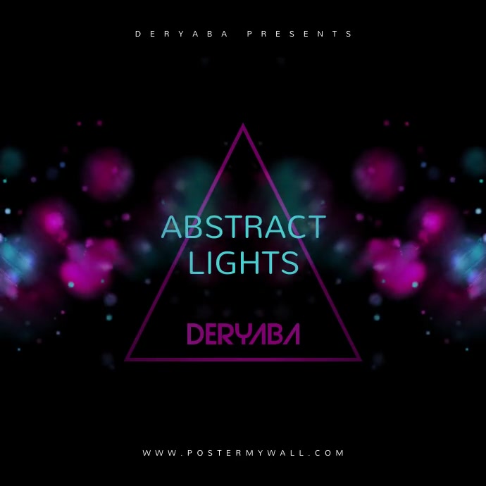Triangle Lights Dark Abstract Video CD Cover Template | PosterMyWall