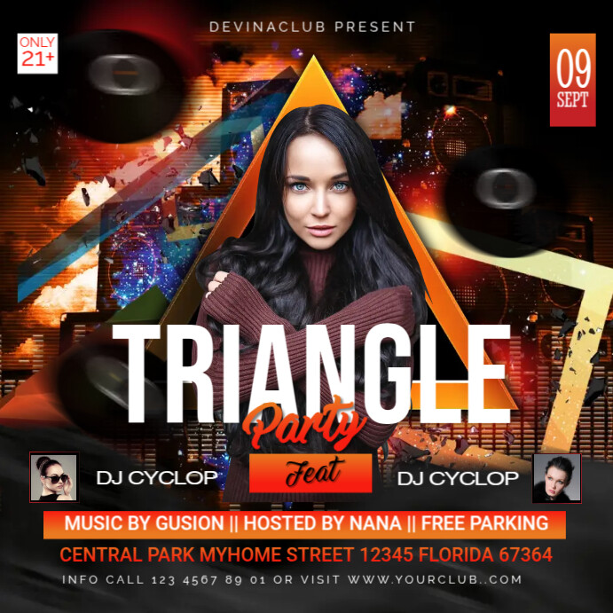Triangle Party Template | PosterMyWall