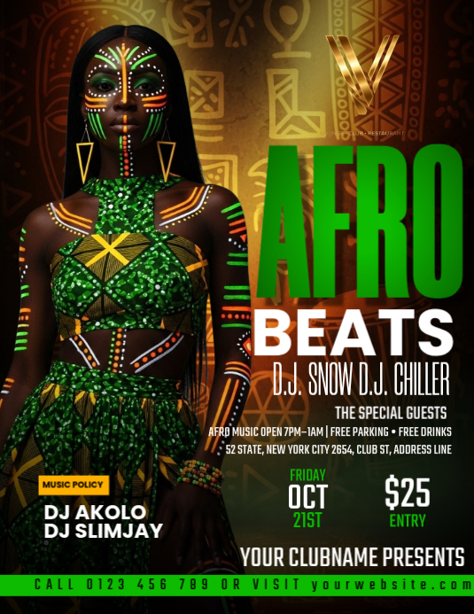 Tribal Fashion Afrobeat Template | PosterMyWall