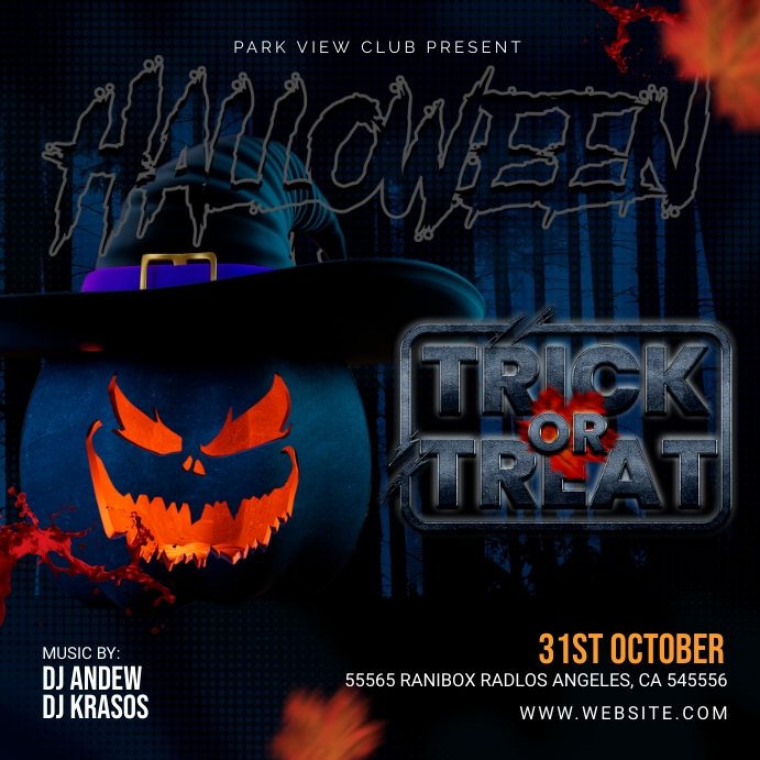 trick or treat ad Template | PosterMyWall