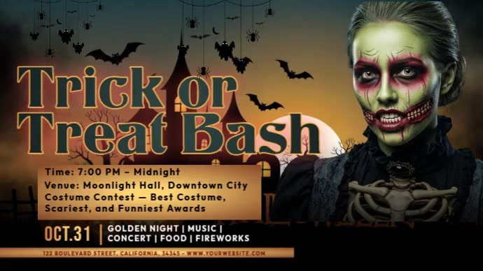 Trick or Treat Bash Template | PosterMyWall