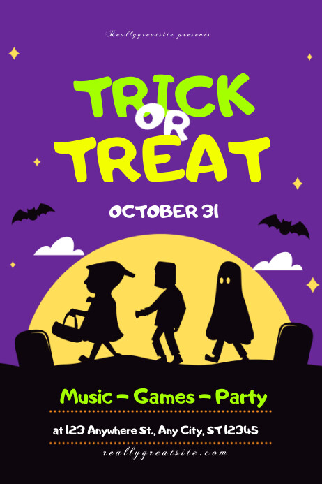 Trick or Treat Template | PosterMyWall