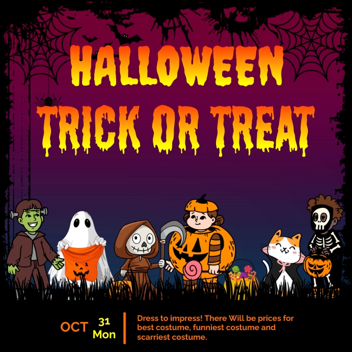 Plantilla de Truco O Trato | PosterMyWall