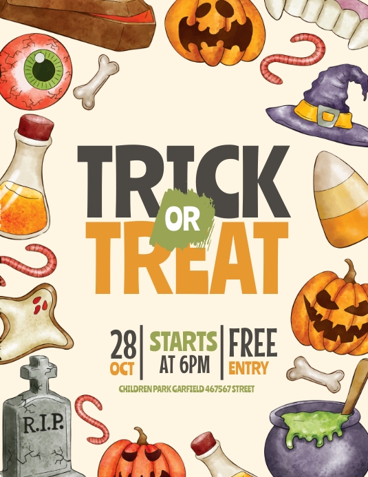 trick or treat Template | PosterMyWall