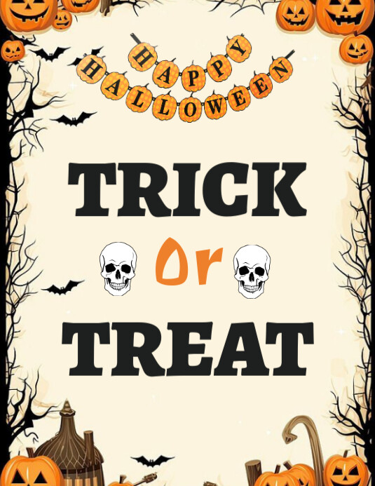 trick or treat editable template | PosterMyWall