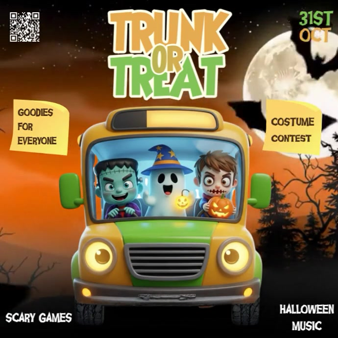 Trick or Treat Halloween Party Template | PosterMyWall