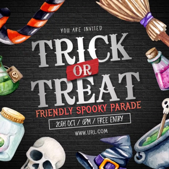 trick or treat Instagram post Template | PosterMyWall