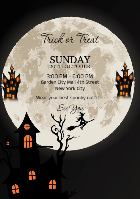 trick or treat invitation Template | PosterMyWall
