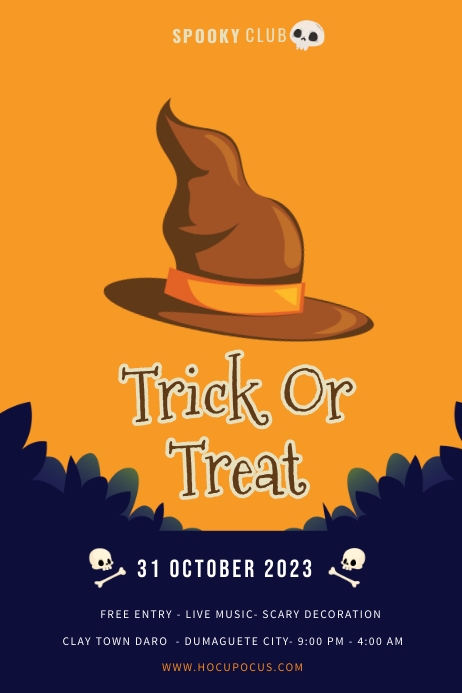 Trick or Treat Poster Template | PosterMyWall