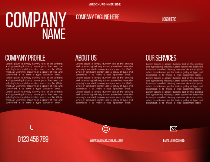 Templat Desain Brosur Lipat Tiga | PosterMyWall