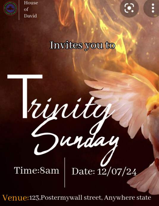 Copy of Trinity Sunday flyer design template free download | PosterMyWall