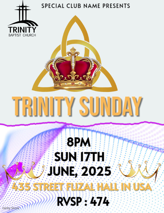 Trinity Sunday Service Template | PosterMyWall