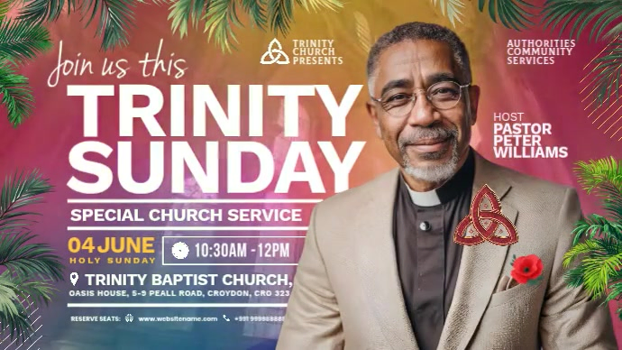Trinity Sunday Service Display Template Modelo | PosterMyWall