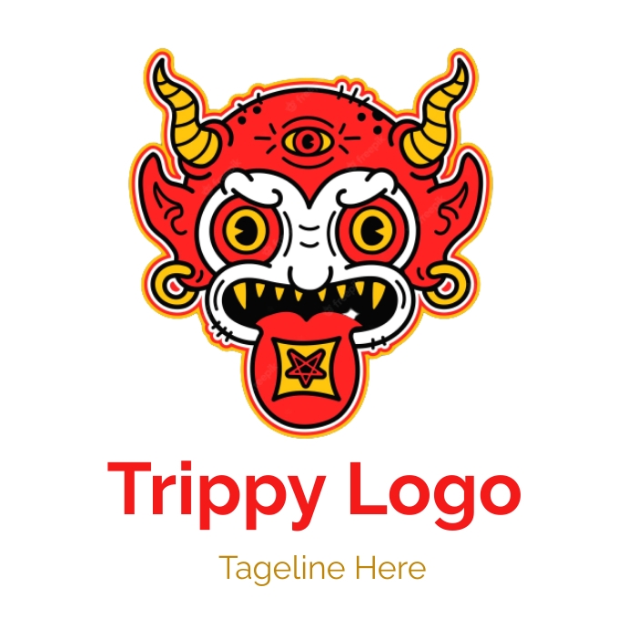 Trippy cartoon logo Template | PosterMyWall