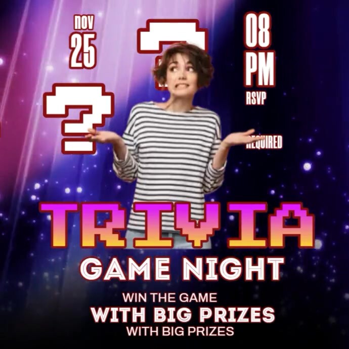 Trivia EVent Ads Template | PosterMyWall