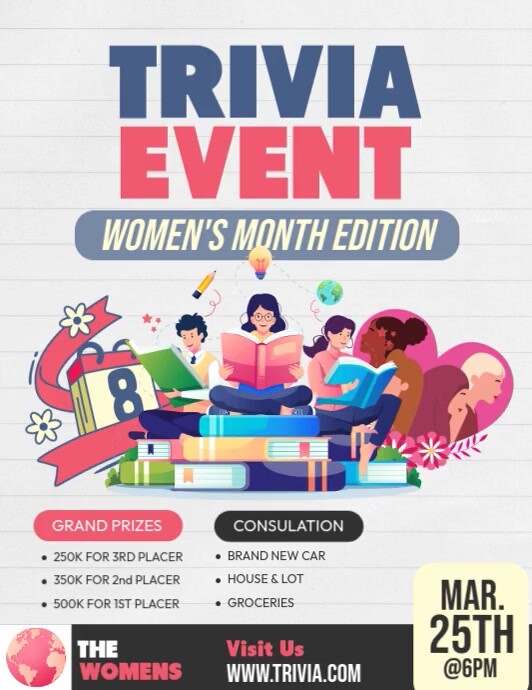 Trivia Event Womens Template | PosterMyWall
