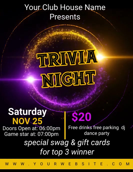 trivia night , trivia event Template | PosterMyWall