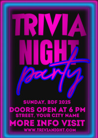 Trivia Night A4 Template | PosterMyWall